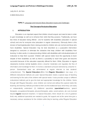 LAC-Reflection - notes - LAC Reflection: Intervention Strategies ...