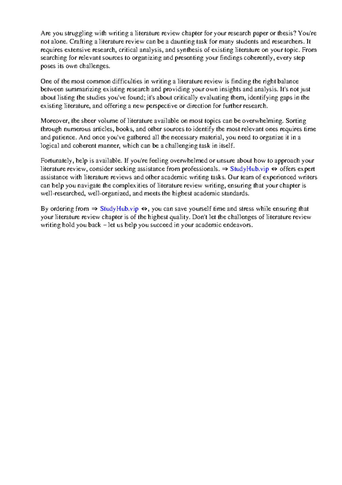 Literature Review Chapter Example - Are you struggling with writing a ...