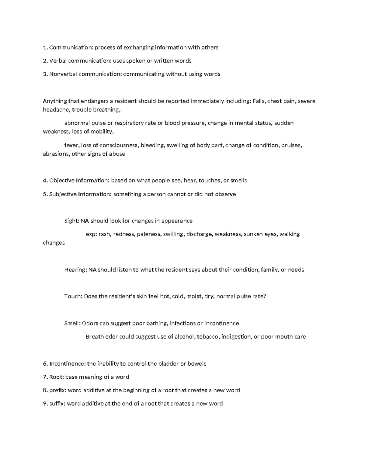 Chapter 2 study guide - Communication: process of exchanging ...