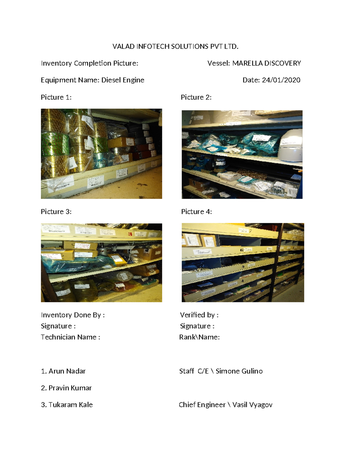 Valad IM Completion photo Report - Marine Navigation - VALAD INFOTECH ...