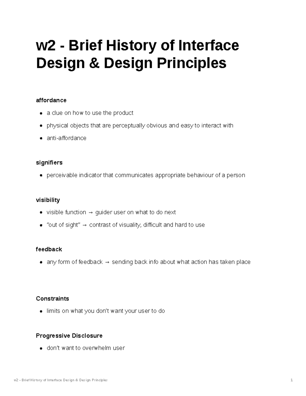Brief History of Interface Design Design Principles - w2 - Brief ...