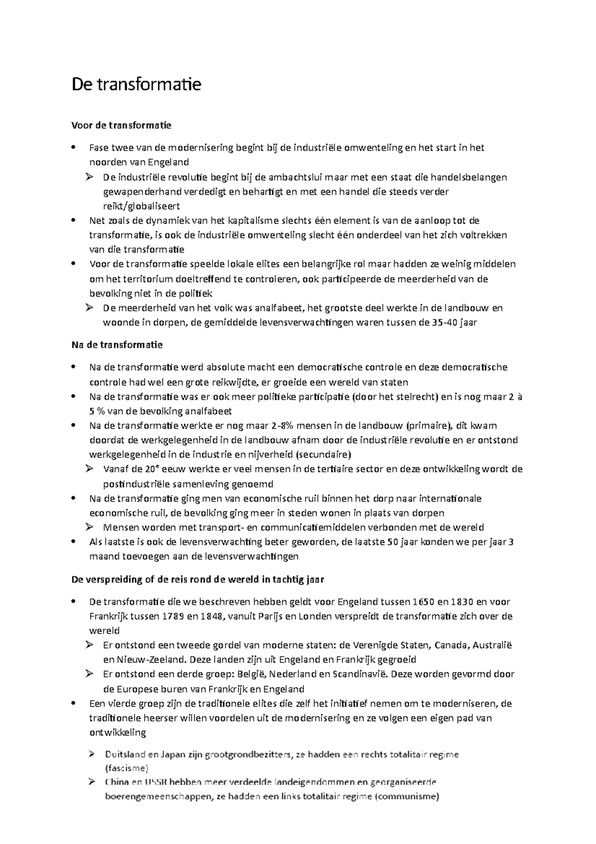 Hoofdstuk 15: de transformatie - De transformatie Voor de transformatie ...