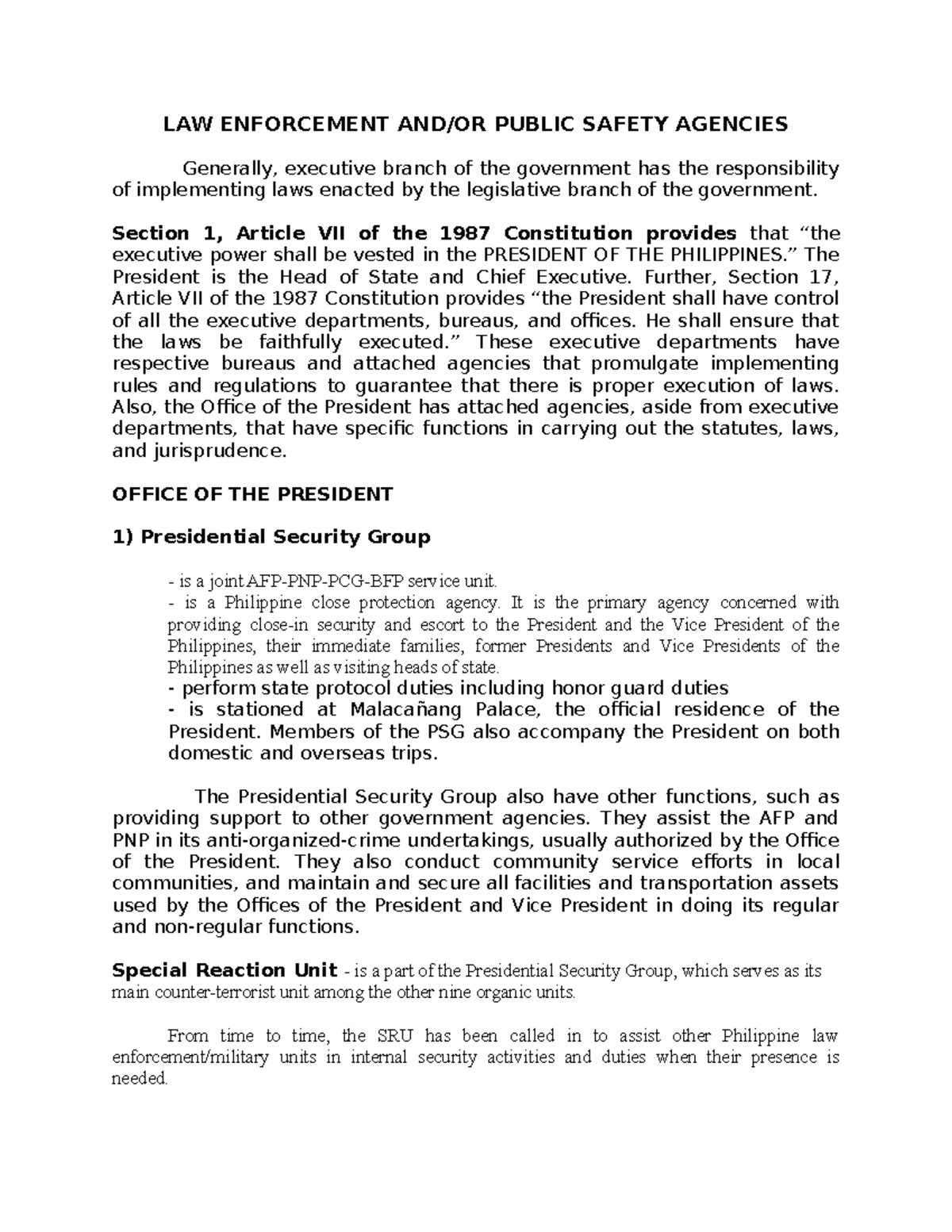 LAW Enforcement LEA4 - Lecture notes 12 for very one - LAW ENFORCEMENT ...