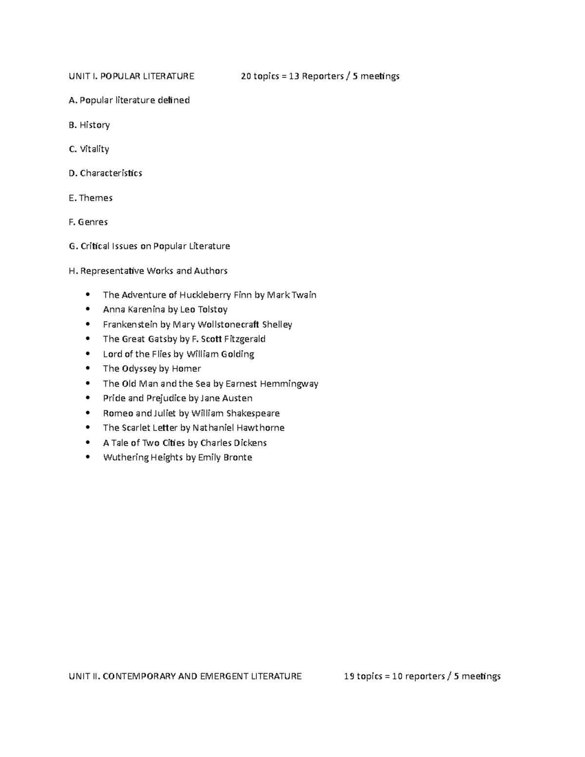 Reporting Topics BSE UNIT I POPULAR LITERATURE 20 Topics 13 reporting-topics-bse-unit-i-popular-literature-20-topics-13