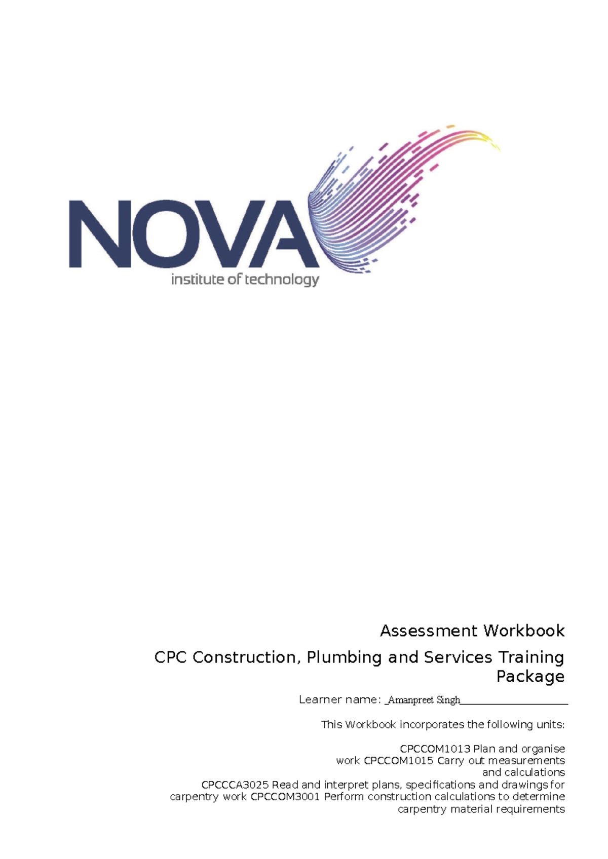 5. C2. Assessment Workbook - Assessment Workbook CPC Construction ...