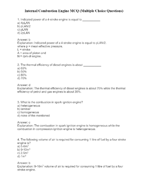 Fuel Qualities IC Engine Questions and Answers Sanfoundry - IC Engine ...