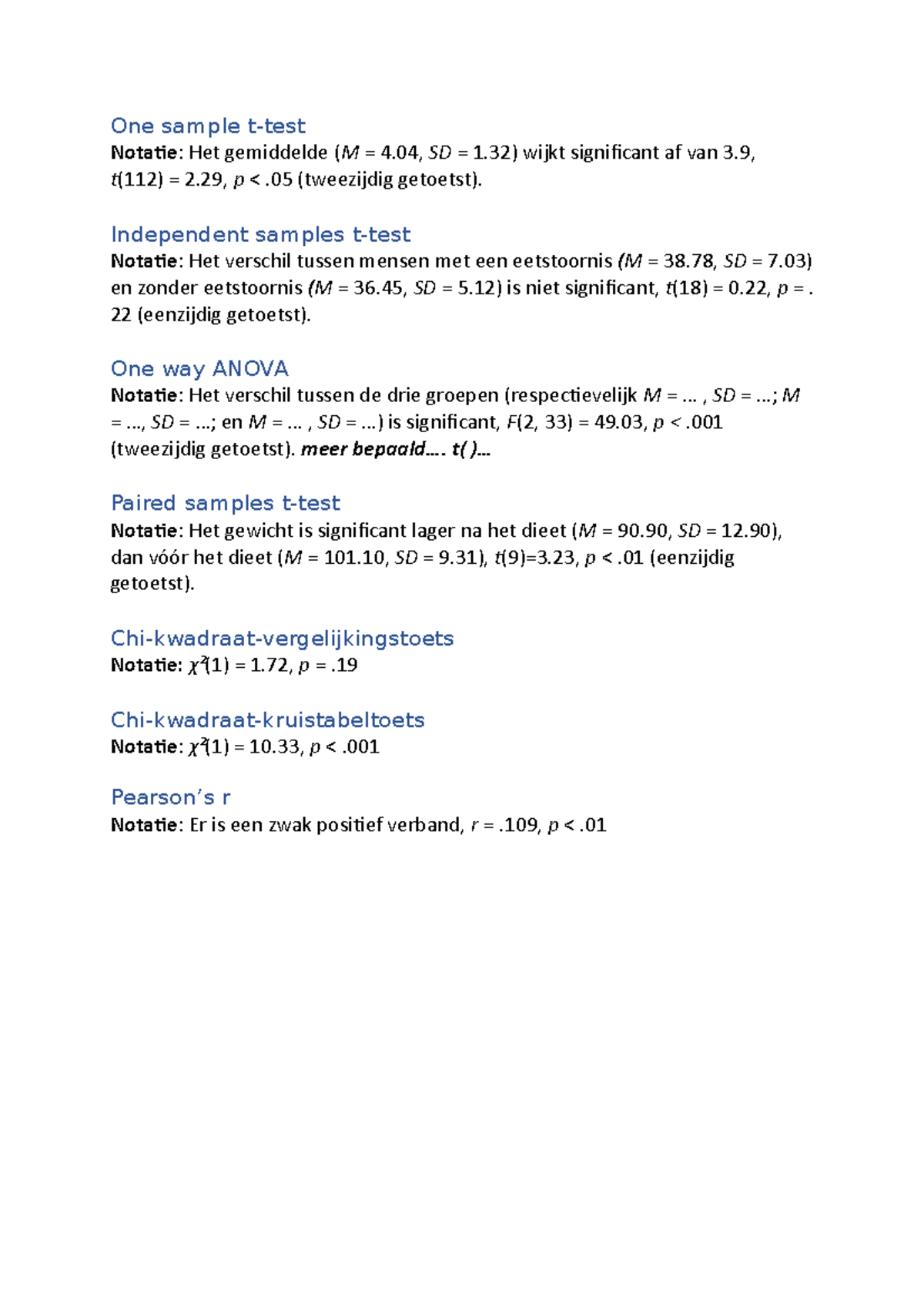 Notatie toetsen - In deze samenvatting vind je hoe je de verschillende ...