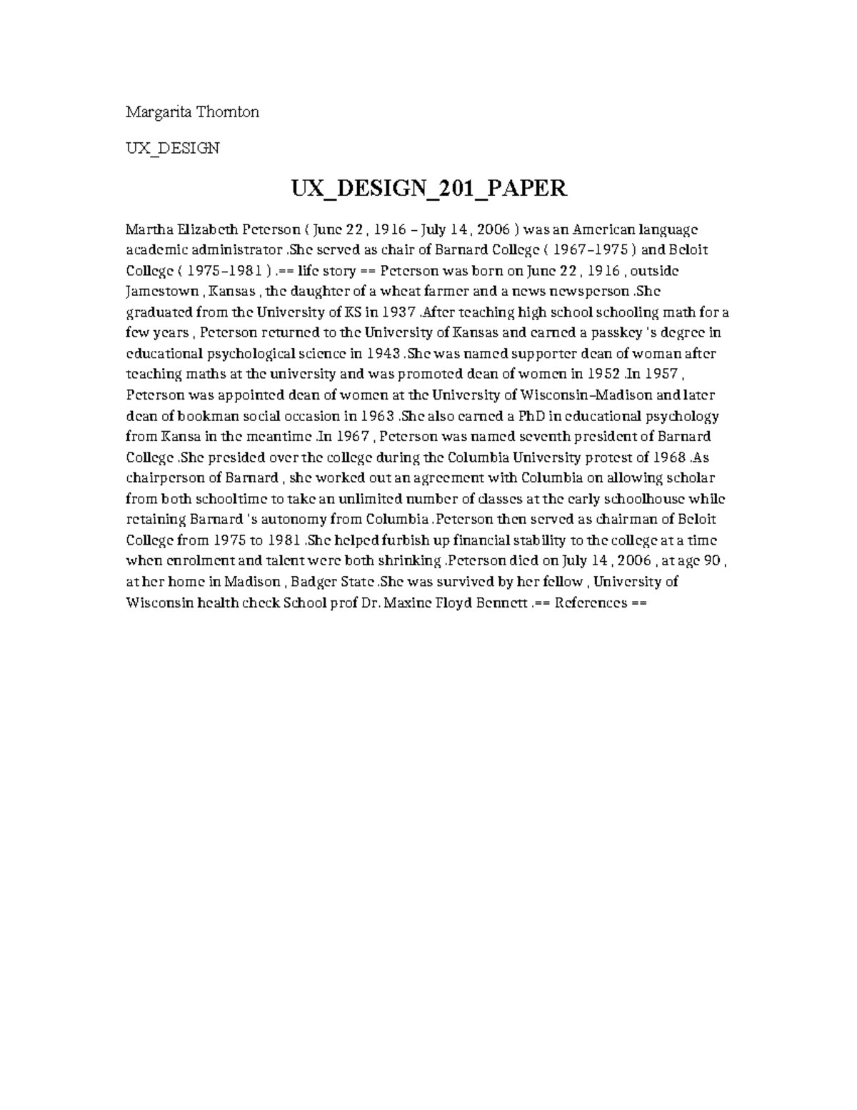 UX Design 201 Paper - Practice Essay - Margarita Thornton UX_DESIGN UX ...