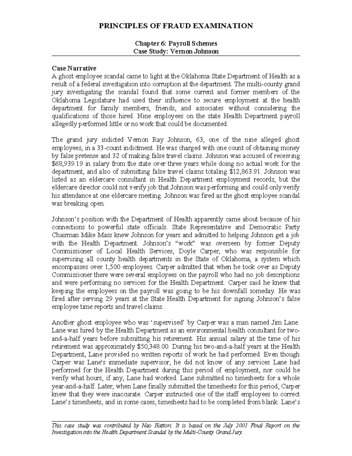 Case - Chap 06-2023 - In class case study for practice - PRINCIPLES OF ...