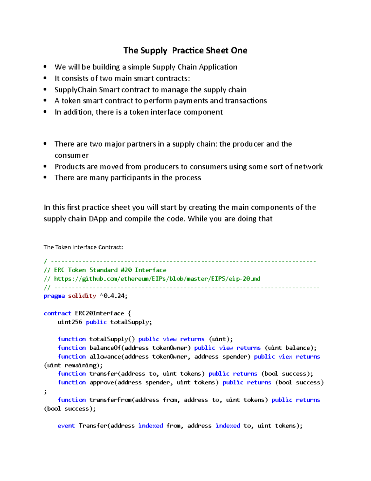 1-1-1-Supply Chain Practice Sheet - The Supply Practice Sheet One We ...