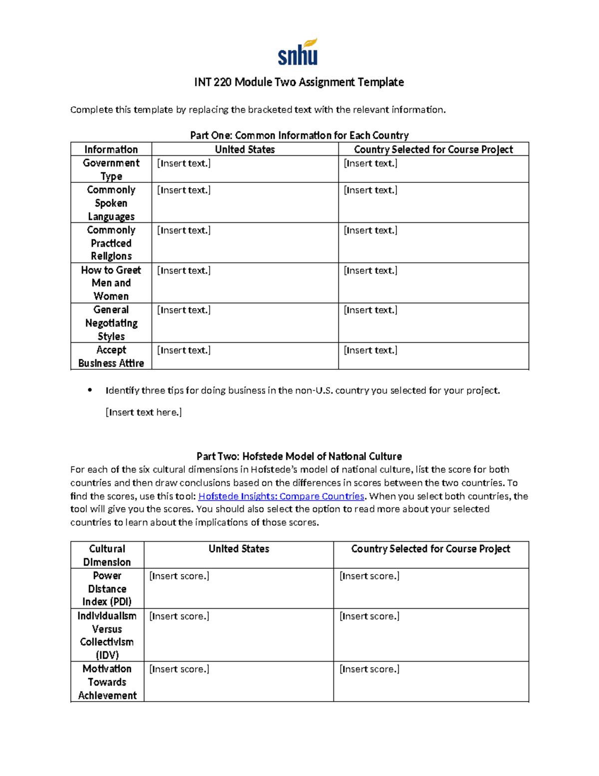 Int 220 Module Two Assignment Template Int 220 Module Two Assignment Template Complete This