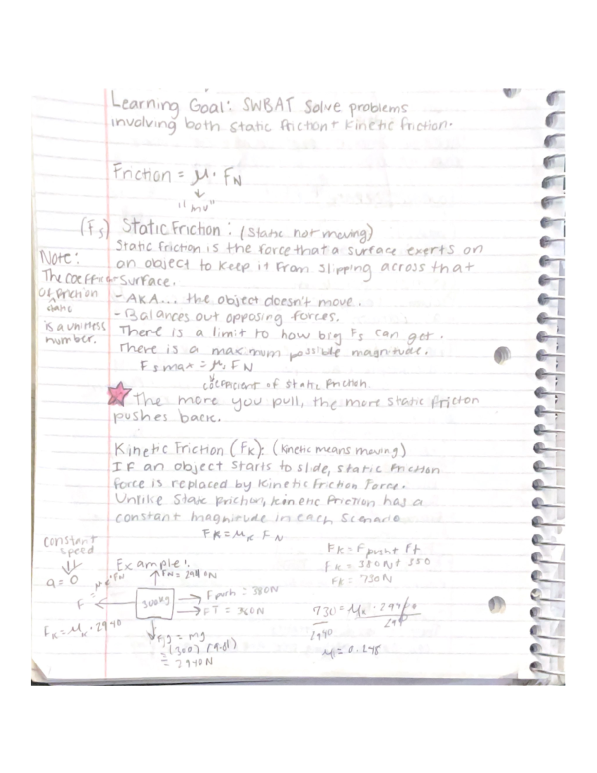 Ap Physics 1 Static friction and Kinetic friction - Studocu