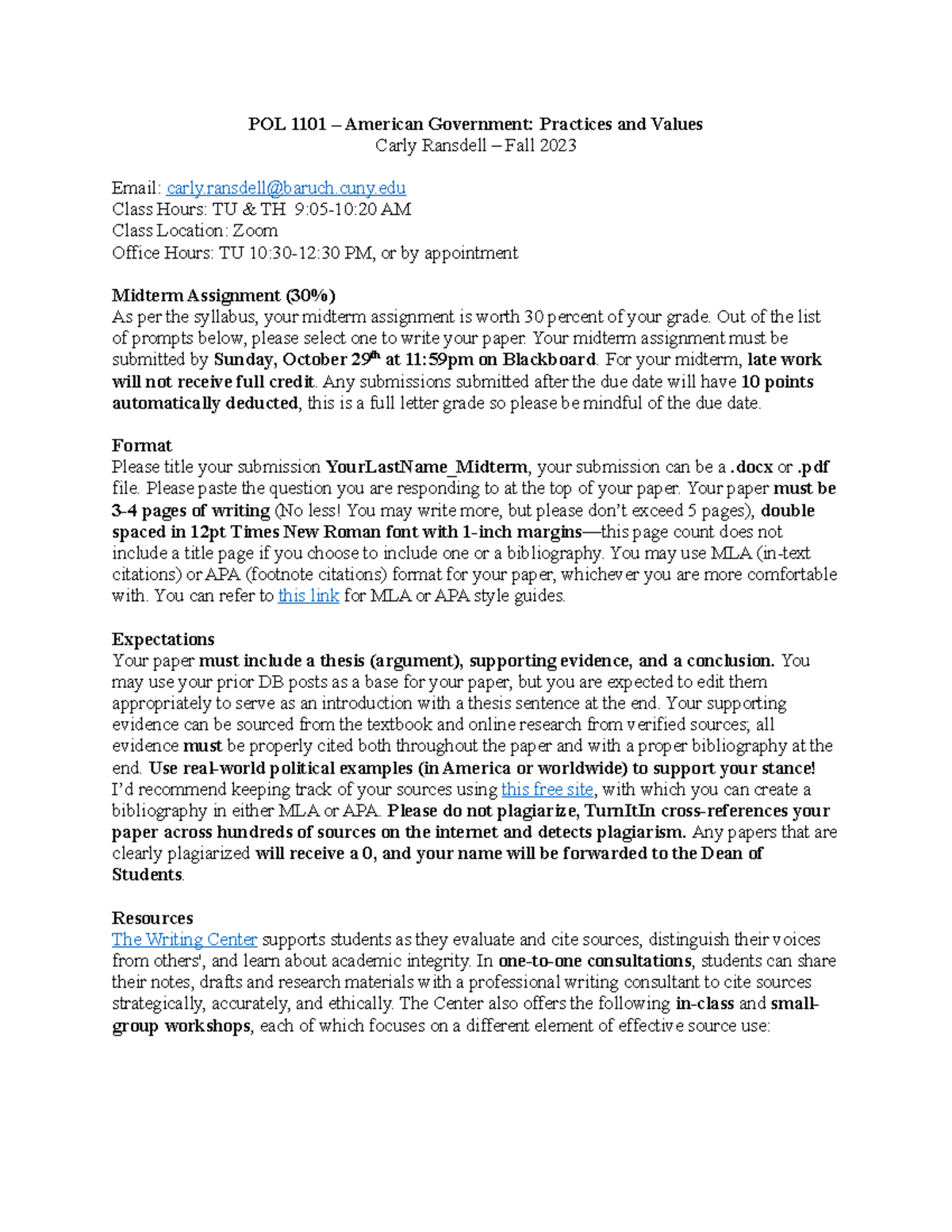 POL1101 Midterm - had to upload stuff to download some note slides I ...