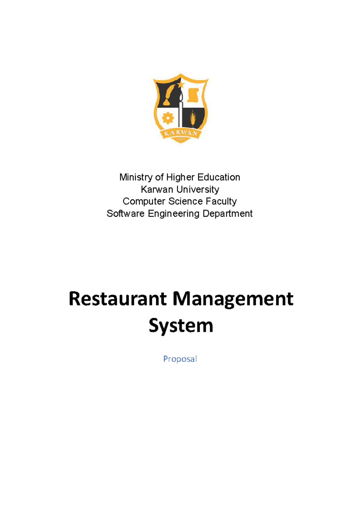 Proposal Sample copy - Ministry of Higher Education Karwan University ...