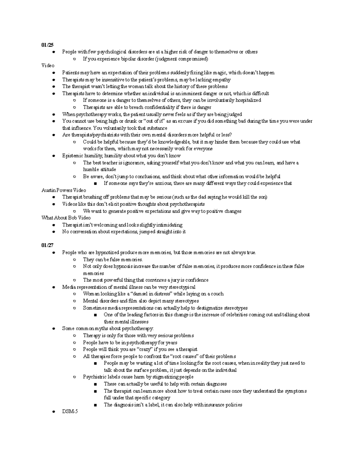 Psychotherapy lecture notes - 01/ People with few psychological ...