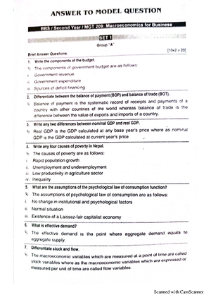 Business Law model question - BBS 3rd Year “SET A’’ For Business Law ...