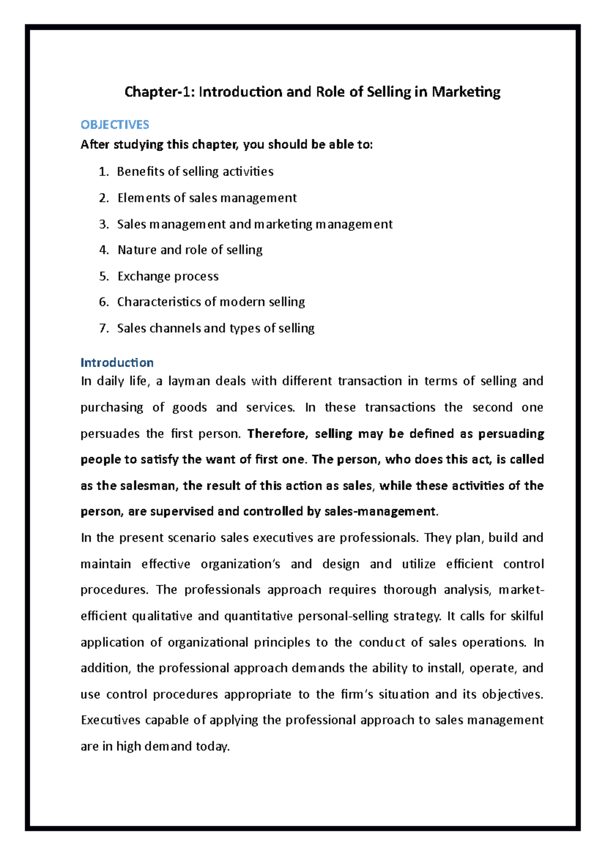 Chapter-1 - Lecture notes 1-5 - Chapter-1: Introduction and Role of ...