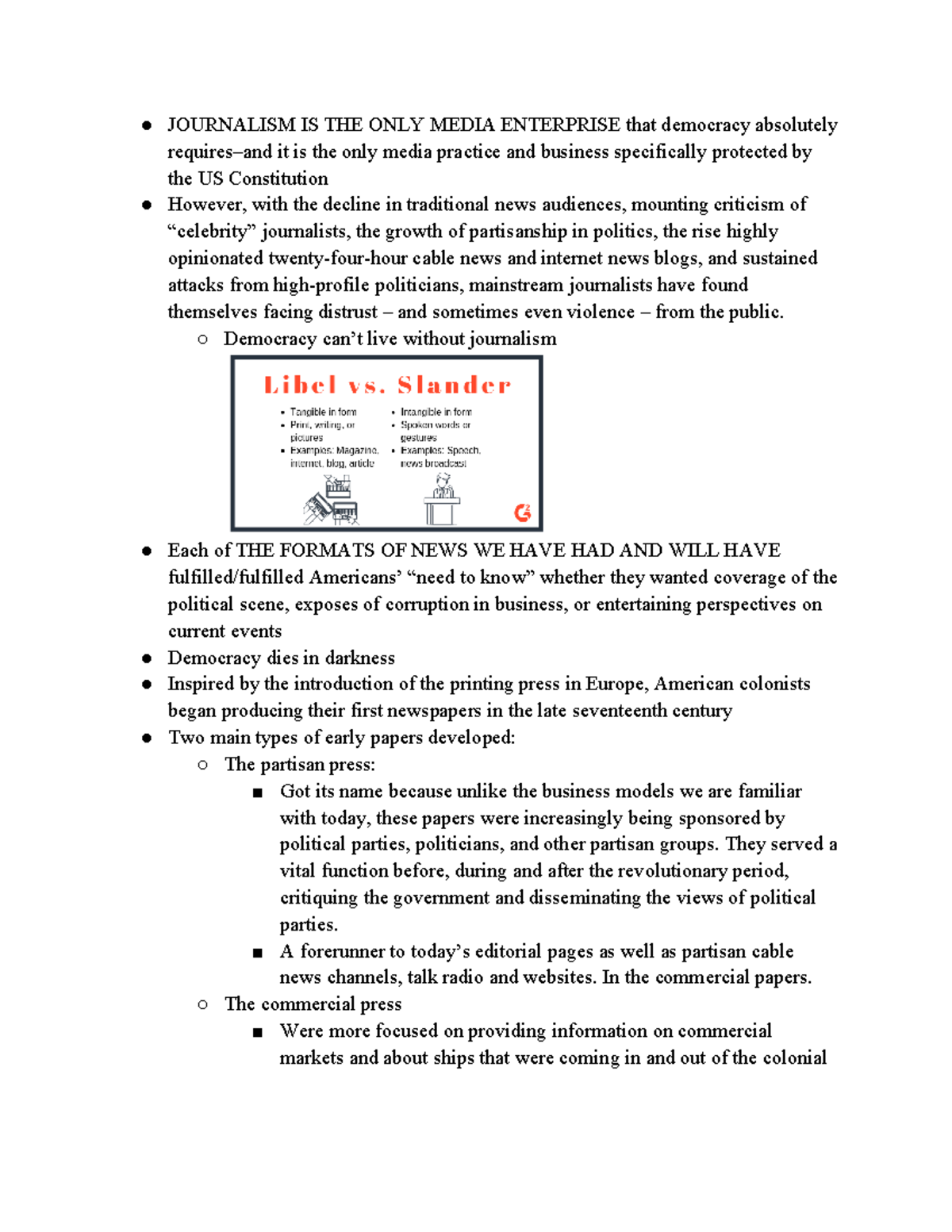 Intro To Communication Notes 9 11 31 - JOURNALISM IS THE ONLY MEDIA ...