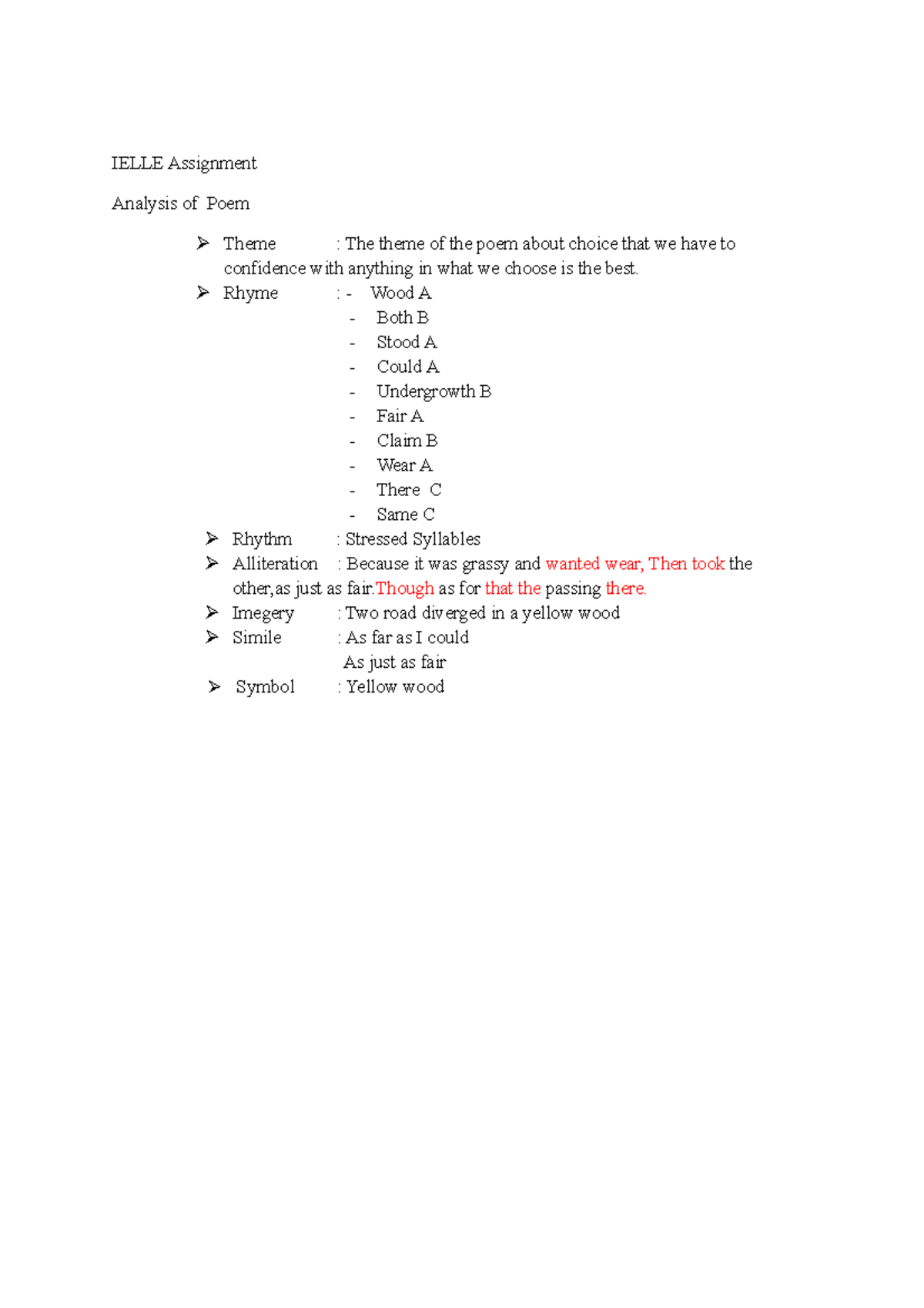 Ielle Assignment - Analysis Practice - IELLE Assignment Analysis of ...