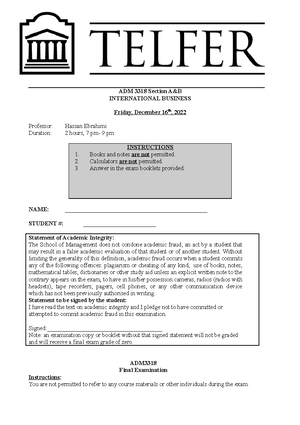 ADM3318 A Syllabus Fall 2023 online - University of Ottawa ...