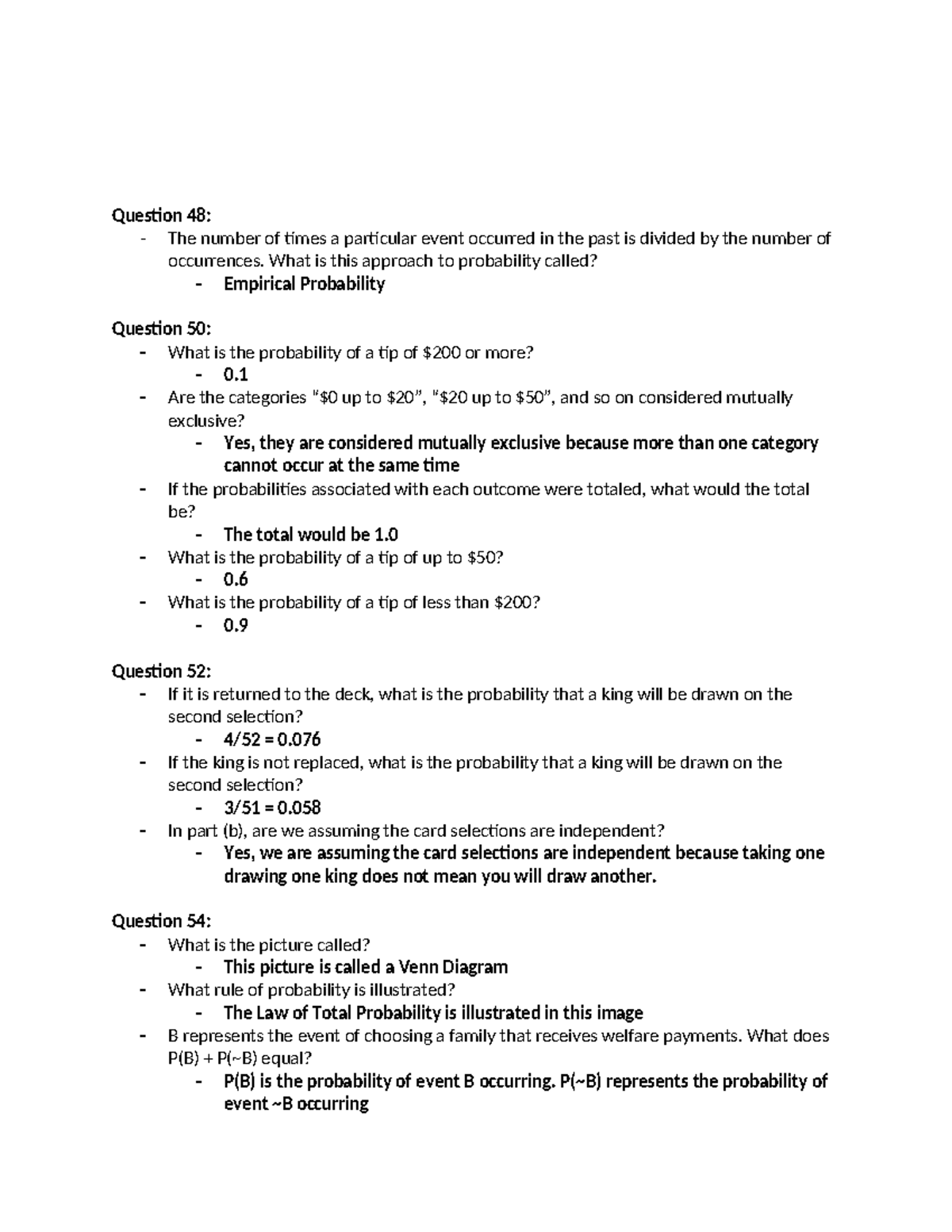 QMET 251 Chapter 5 Homework - The number of times a particular event occurred in the past is ...