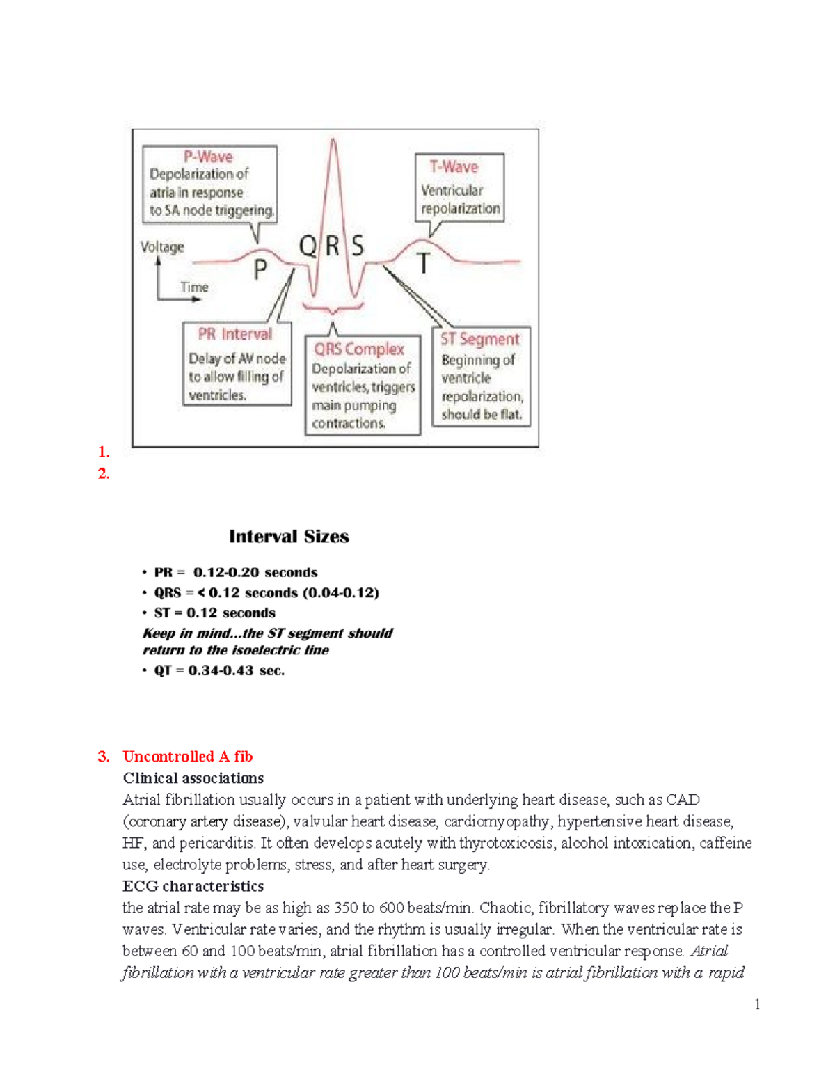 Cardio Hint with Answers - 1. 2. 3. Uncontrolled A fib Clinical ...