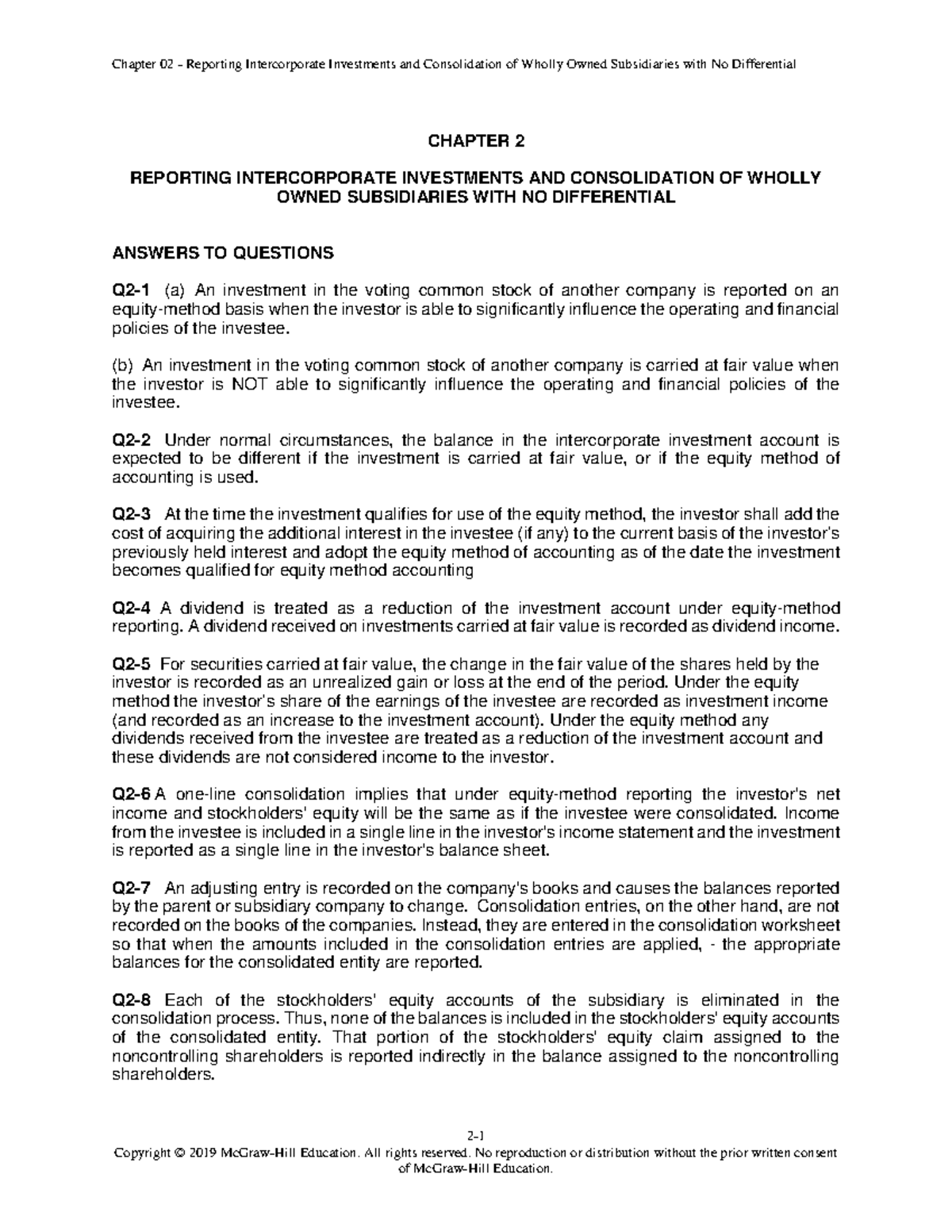 Christensen 12e Chap02 SM - Copyright © 2019 McGraw-Hill Education. All rights reserved. No ...