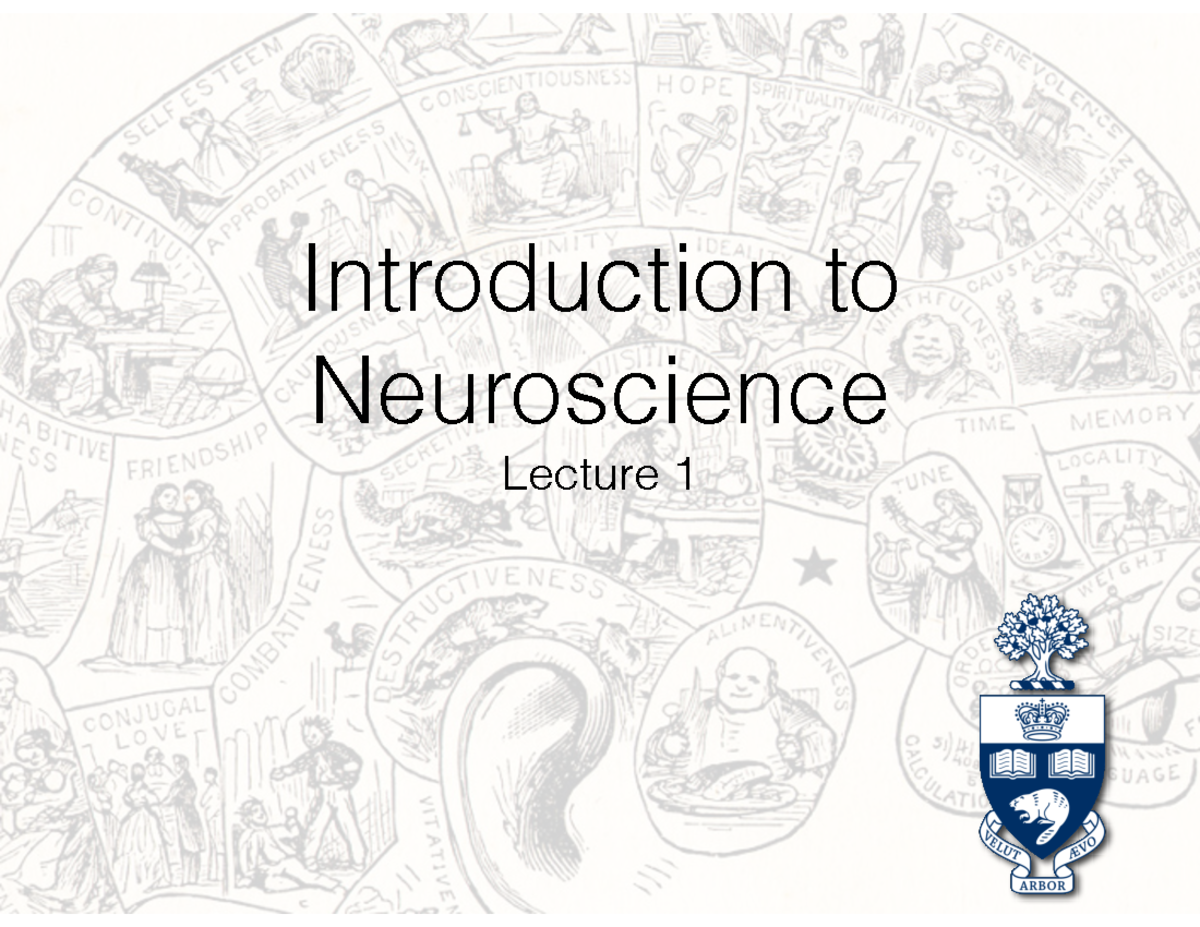 Psy290 Lecture 1 -Introduction - Introduction to Neuroscience Lecture 1 ...