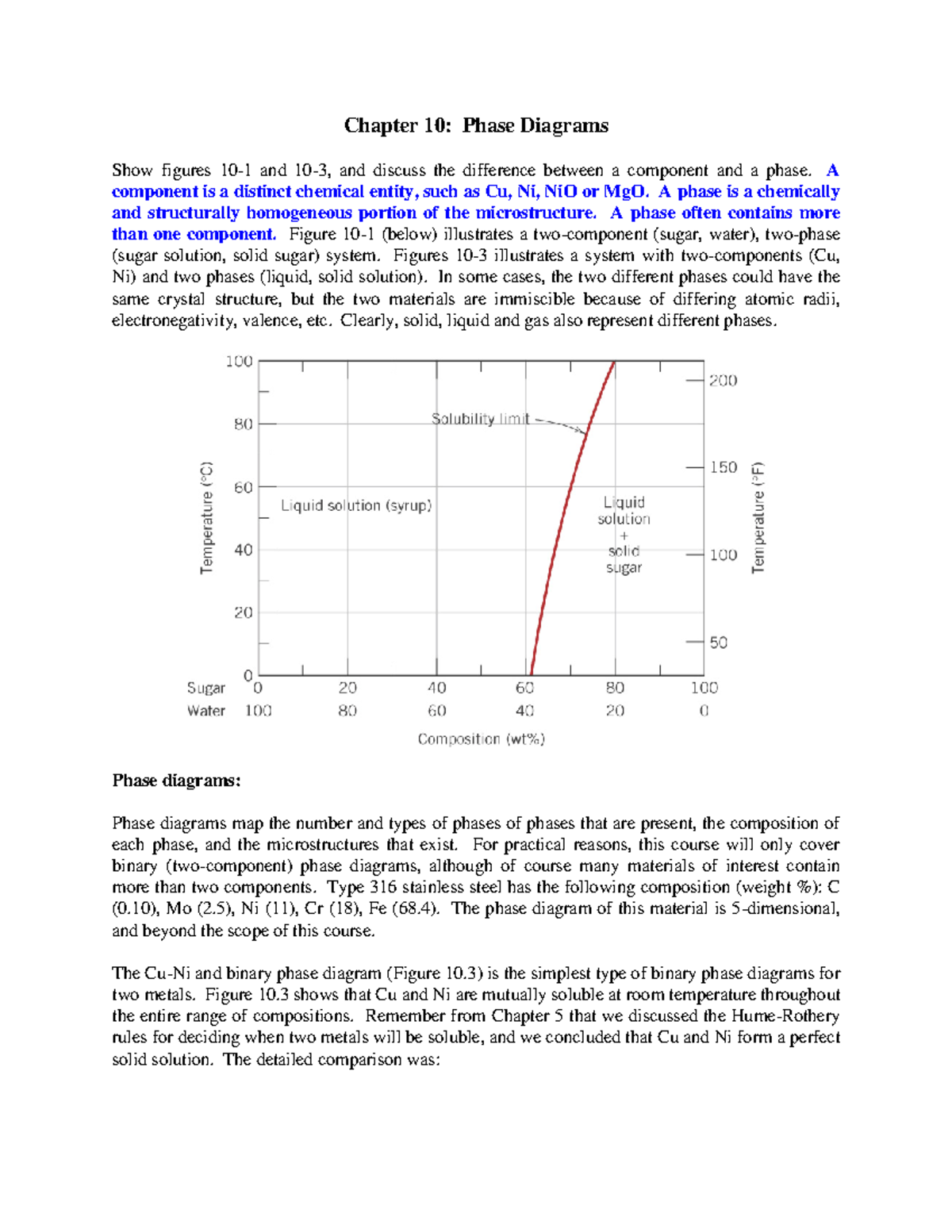 Chap-10 - heat - Chapter 10: Phase Diagrams Show figures 10-1 and 10-3 ...
