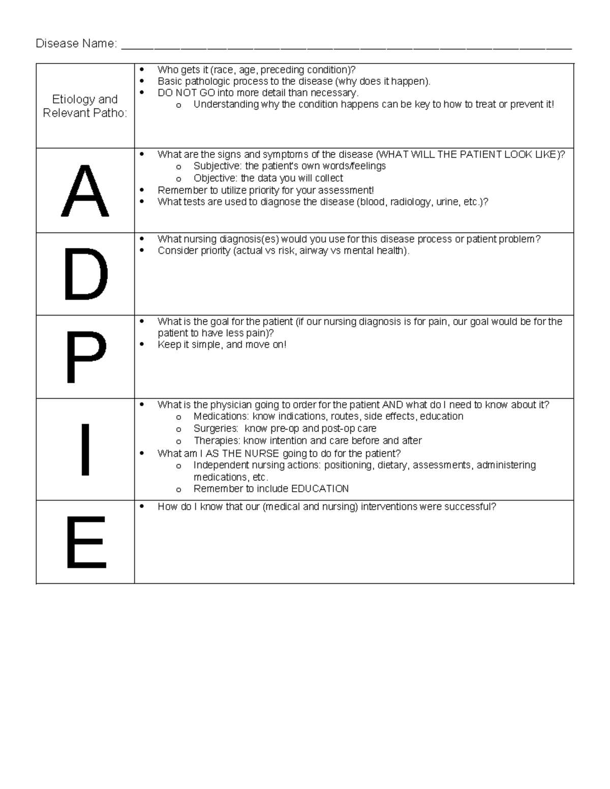 Adpie FORM How to Use-3 - n/a - Disease Name: - Studocu