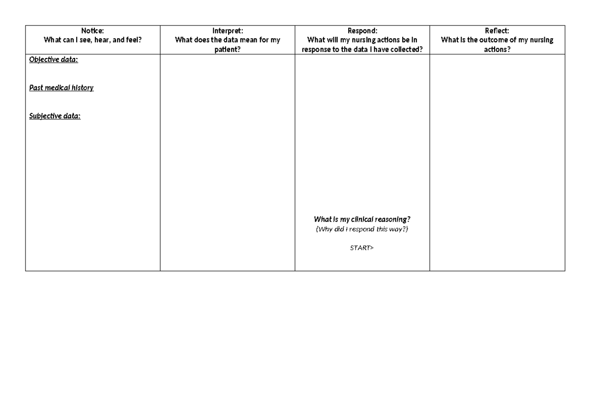 NIRR Care plan tool-1-2 - Fundamentals of Acute Nursing Practice ...