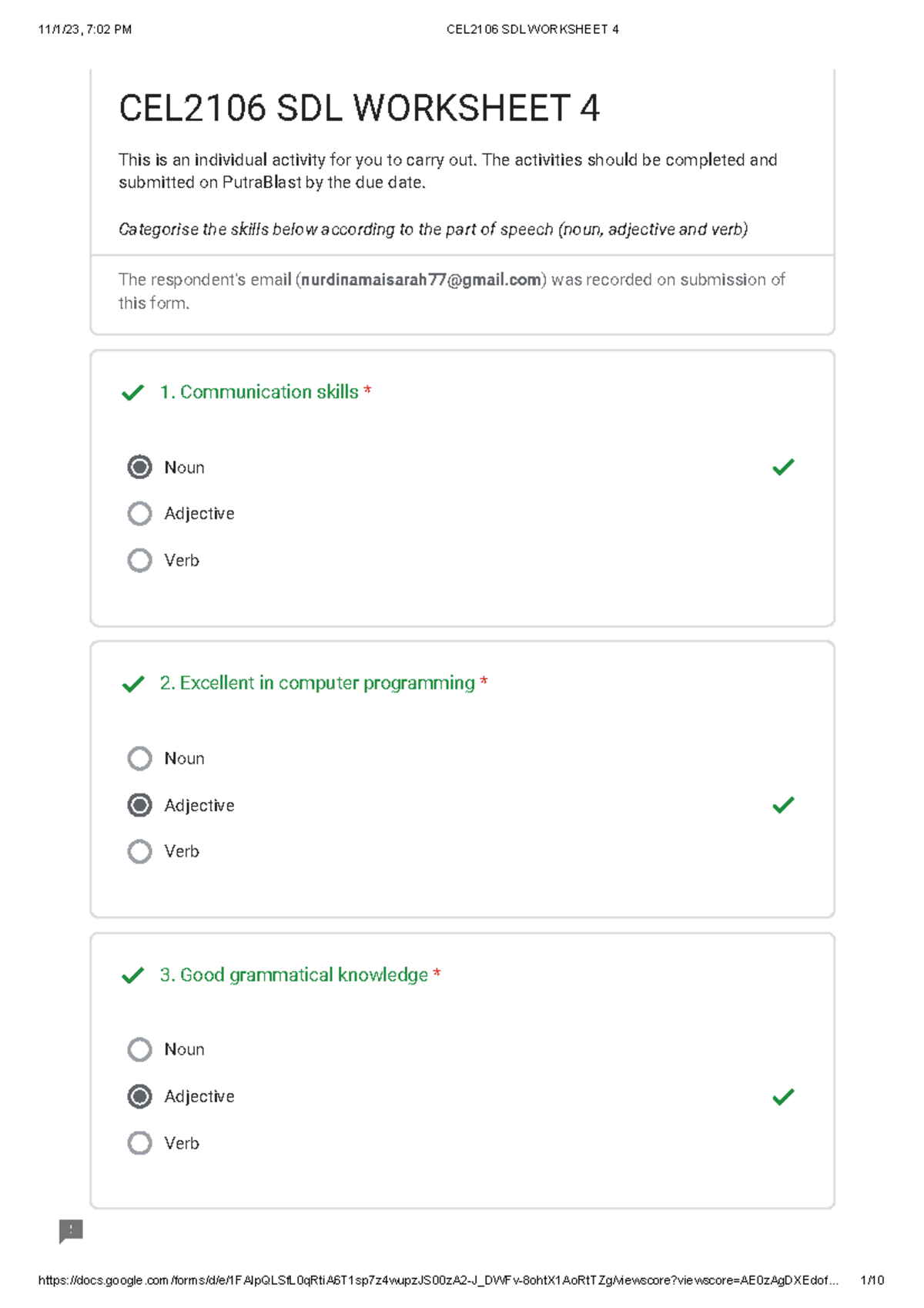 SDL 4 - CEL2106 - 11/1/23, 7:02 PM CEL2106 SDL WORKSHEET 4 - Studocu