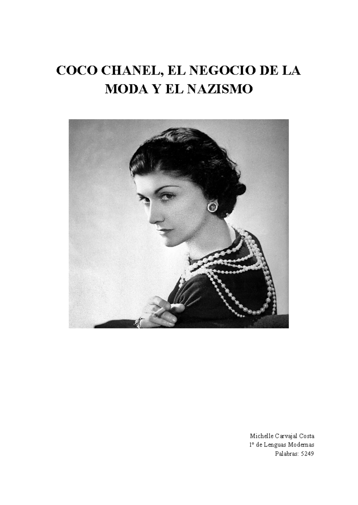 COCO Chanel MODA 1 - COCO CHANEL, EL NEGOCIO DE LA MODA Y EL NAZISMO ...