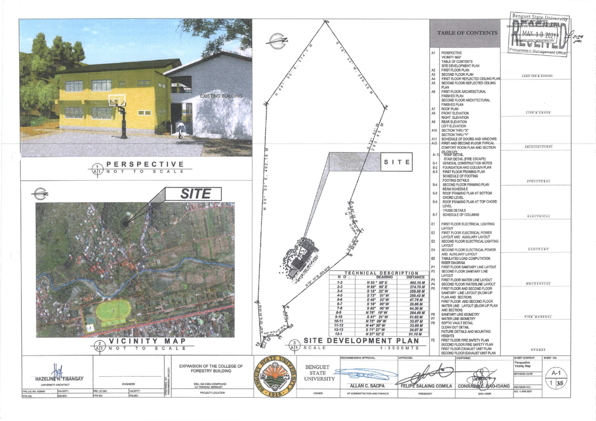 Section 7 Plans and Design 0 - Benguet State University TABLE OF ...