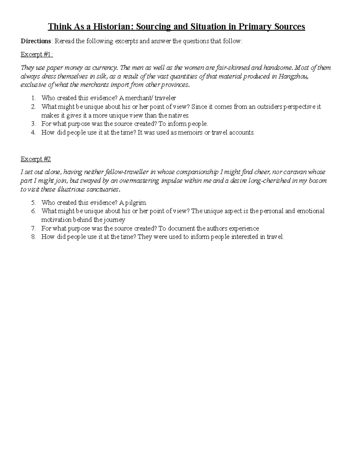 Topic 2.5 Think as a Historian - Think As a Historian: Sourcing and ...