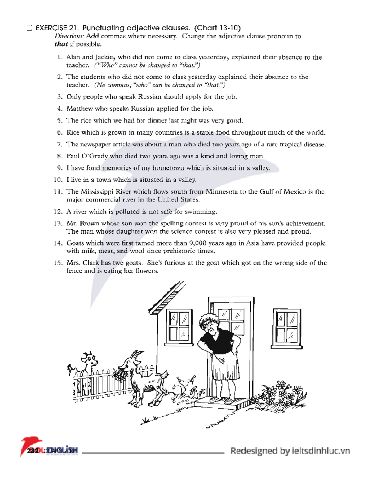 Relative clause - ntntnt - EXERCISE 21. Punctuating adjective clauses ...