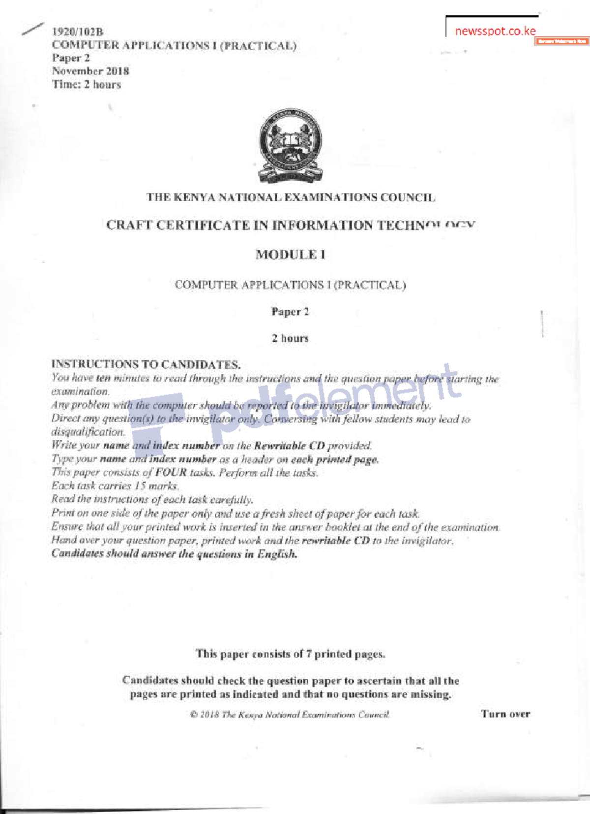 Computer applications - craf it - newsspot.co Watermark COMPUTER ...