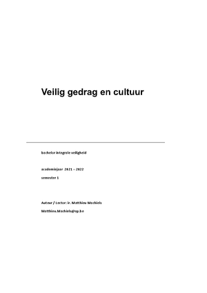 Veilig gedrag en cultuur 2 - Module 1 - Denkrichtingen Keuning en ...