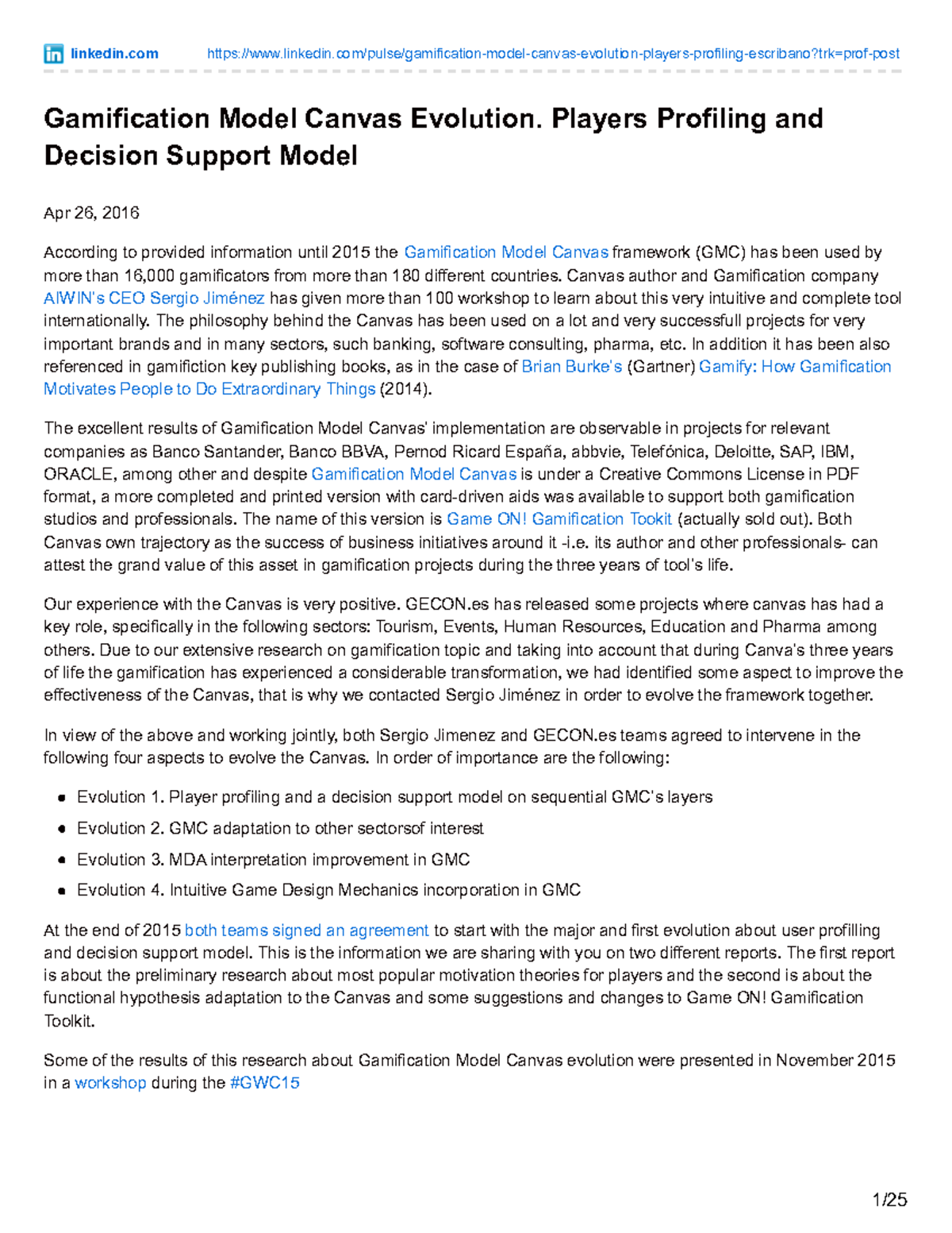 Gamification Model Canvas Evolution Play - linkedin - Studocu