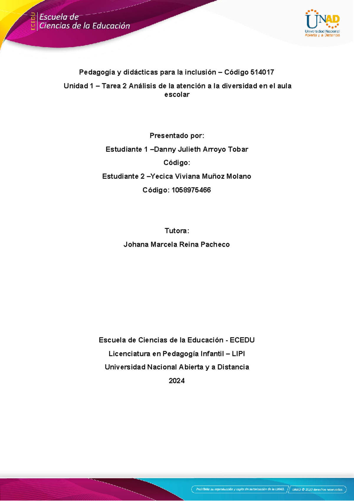 Plantilla-Tarea 2 - Pedagogía y didácticas para la inclusión – Código ...