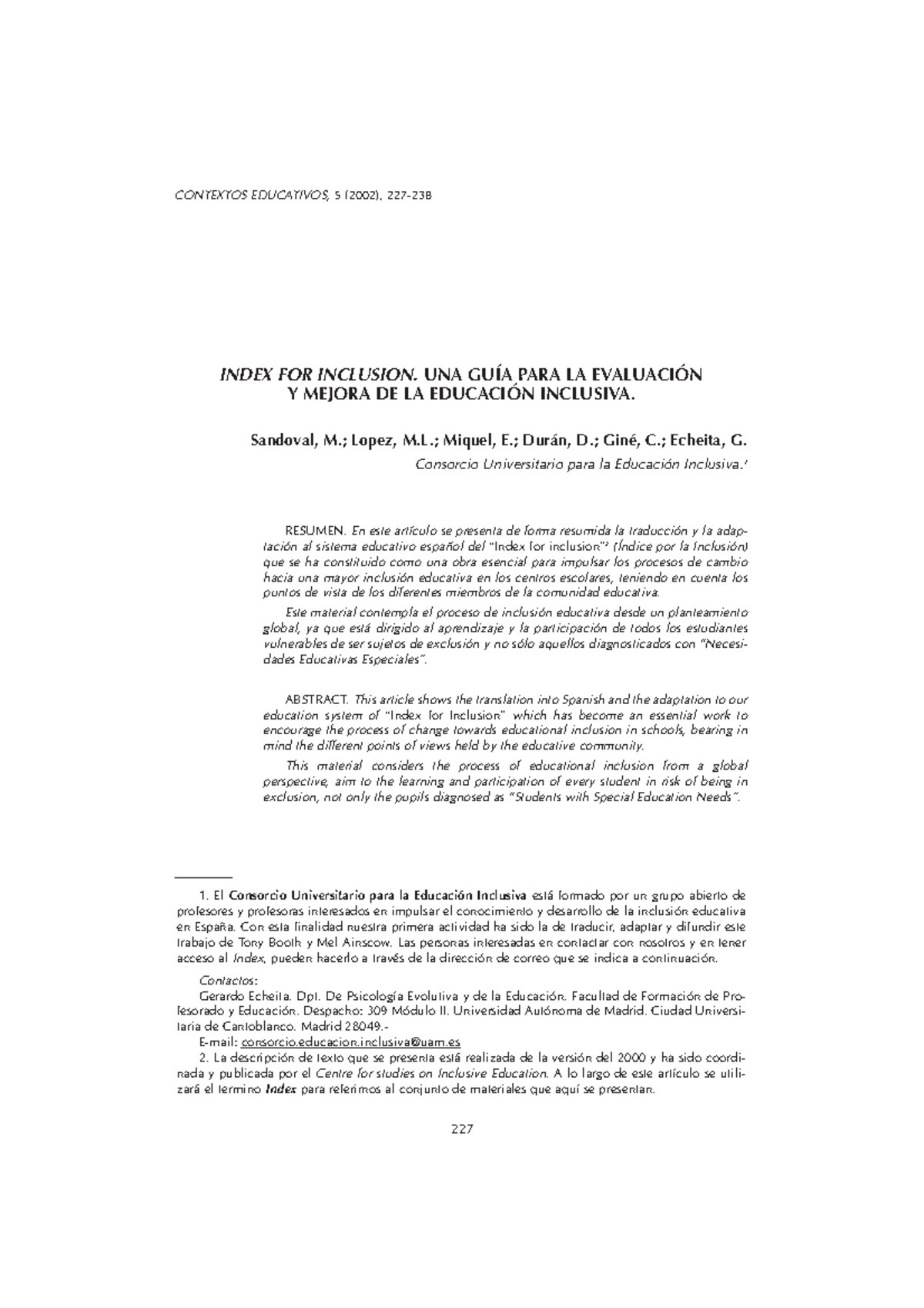 Index For Inclusion - fds - INDEX FOR INCLUSION. UNA GUÍA PARA LA ...