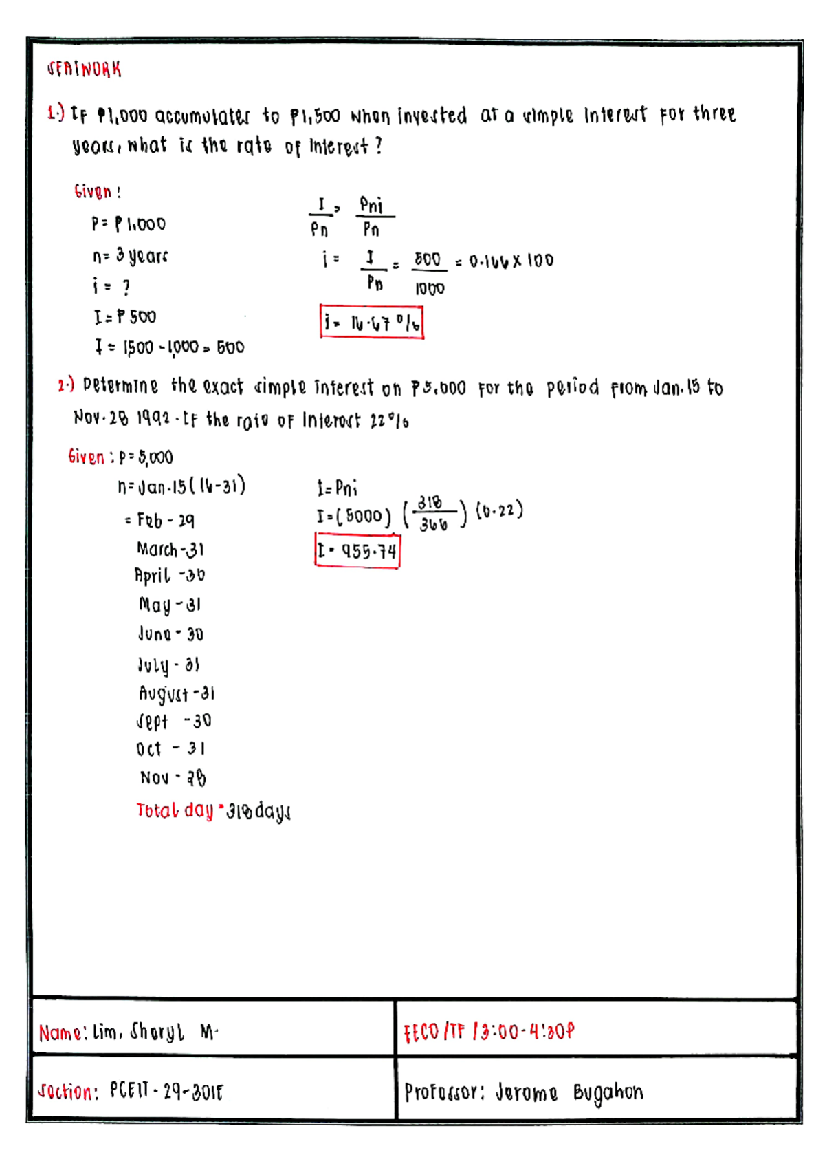 LIM EECO Seatwork- Assignment - Electronics and Communication Engineering - Studocu