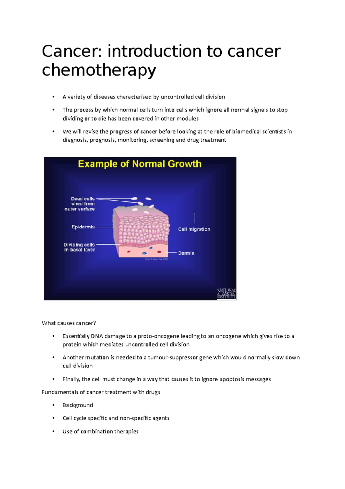 Cancer big - Cancer: introduction to cancer chemotherapy A variety of ...