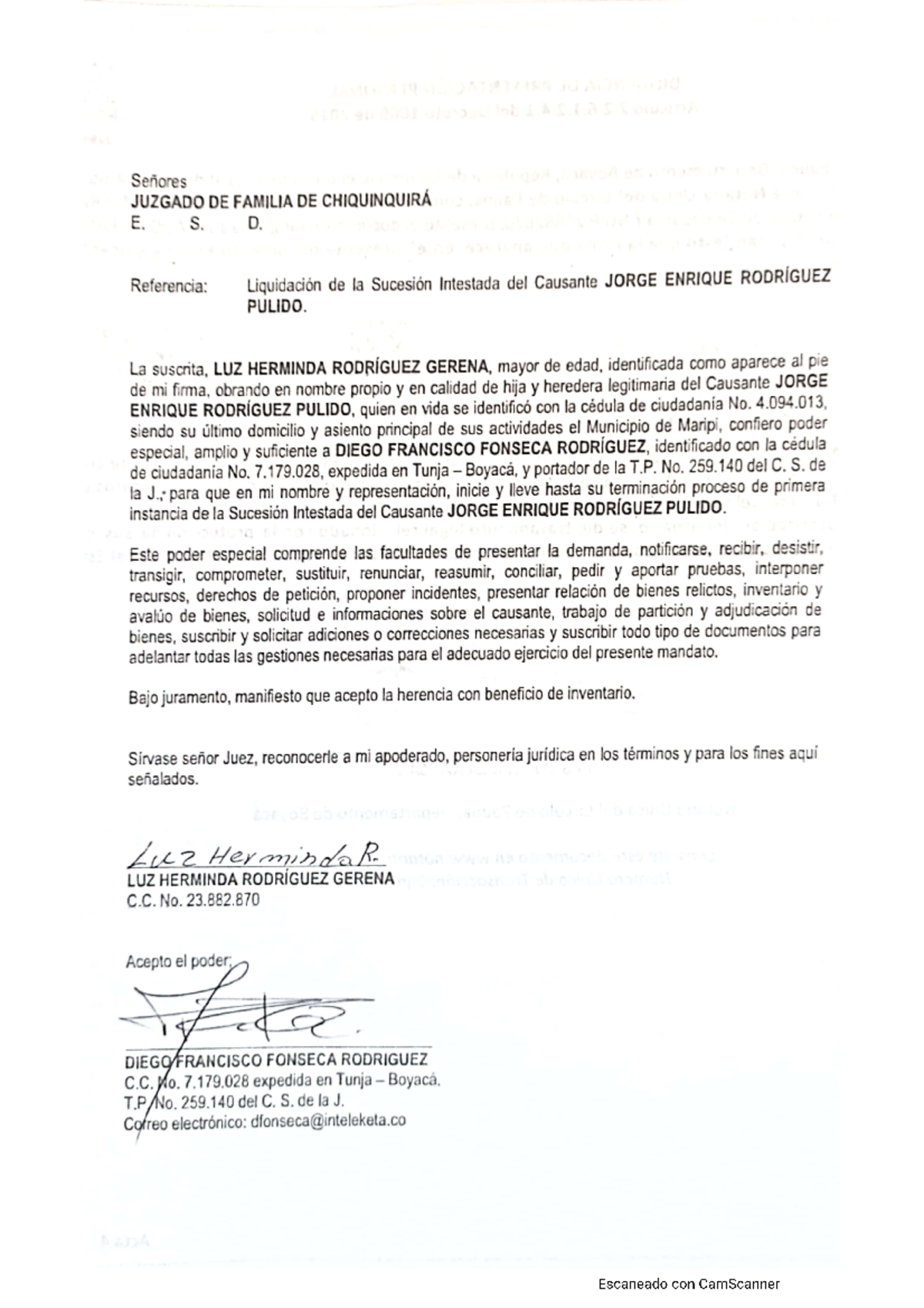 17. Poder Luz Herminda - procesal civil especial - Studocu