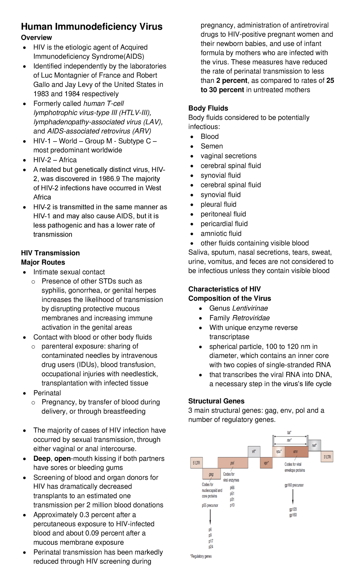 HIV - BSMT - Human Immunodeficiency Virus Overview - HIV is the ...