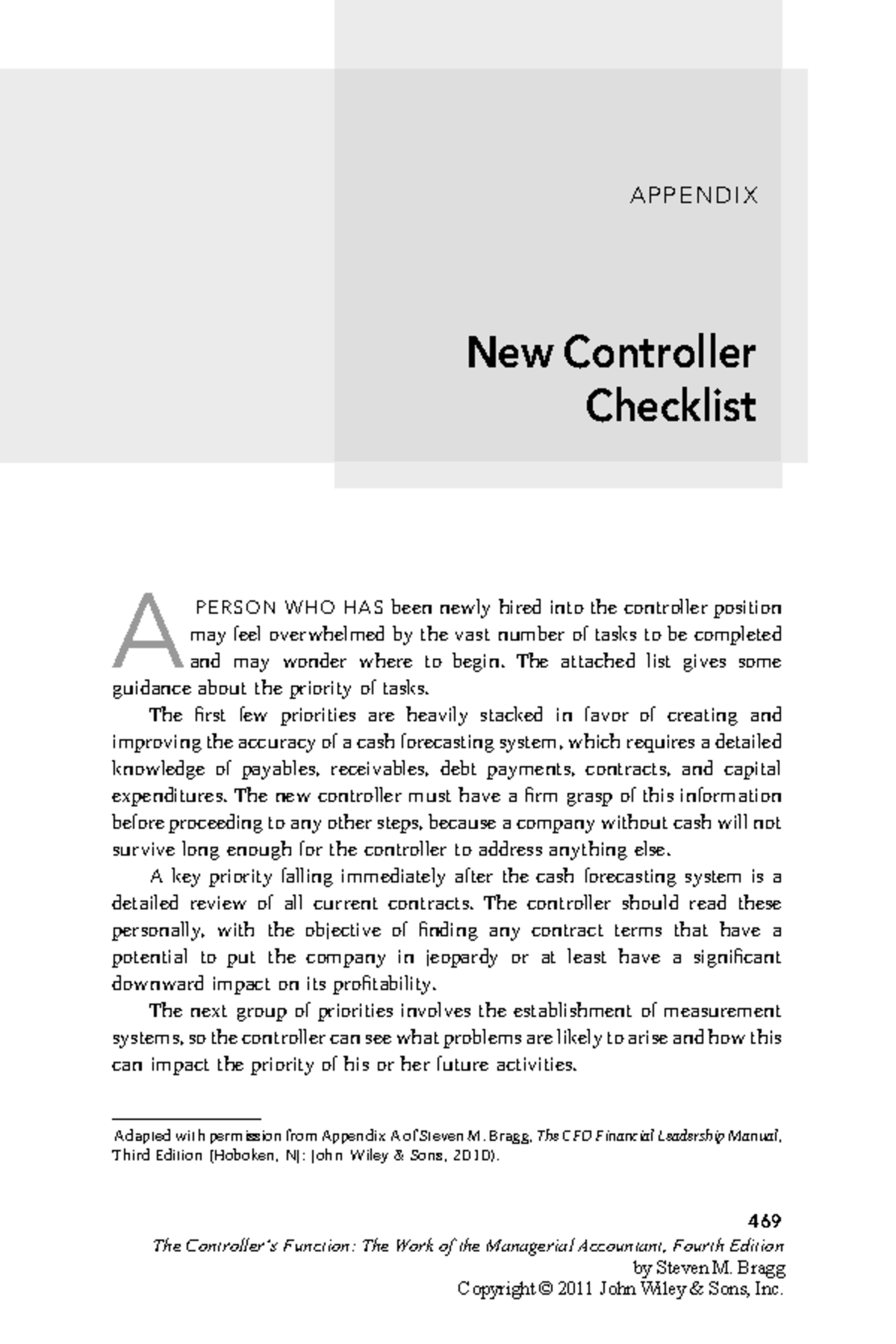 The Controller s Function - 2011 - Bragg - Appendix New Controller ...