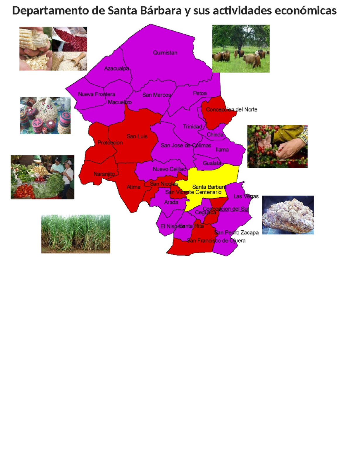 Mapa sb - QWE - Macroeconomia - Departamento de Santa Bárbara y sus ...