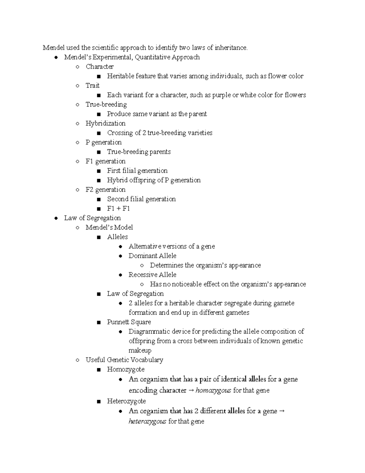 14 - Mendel and the Gene Idea - Campbell Biology - Mendel used the ...