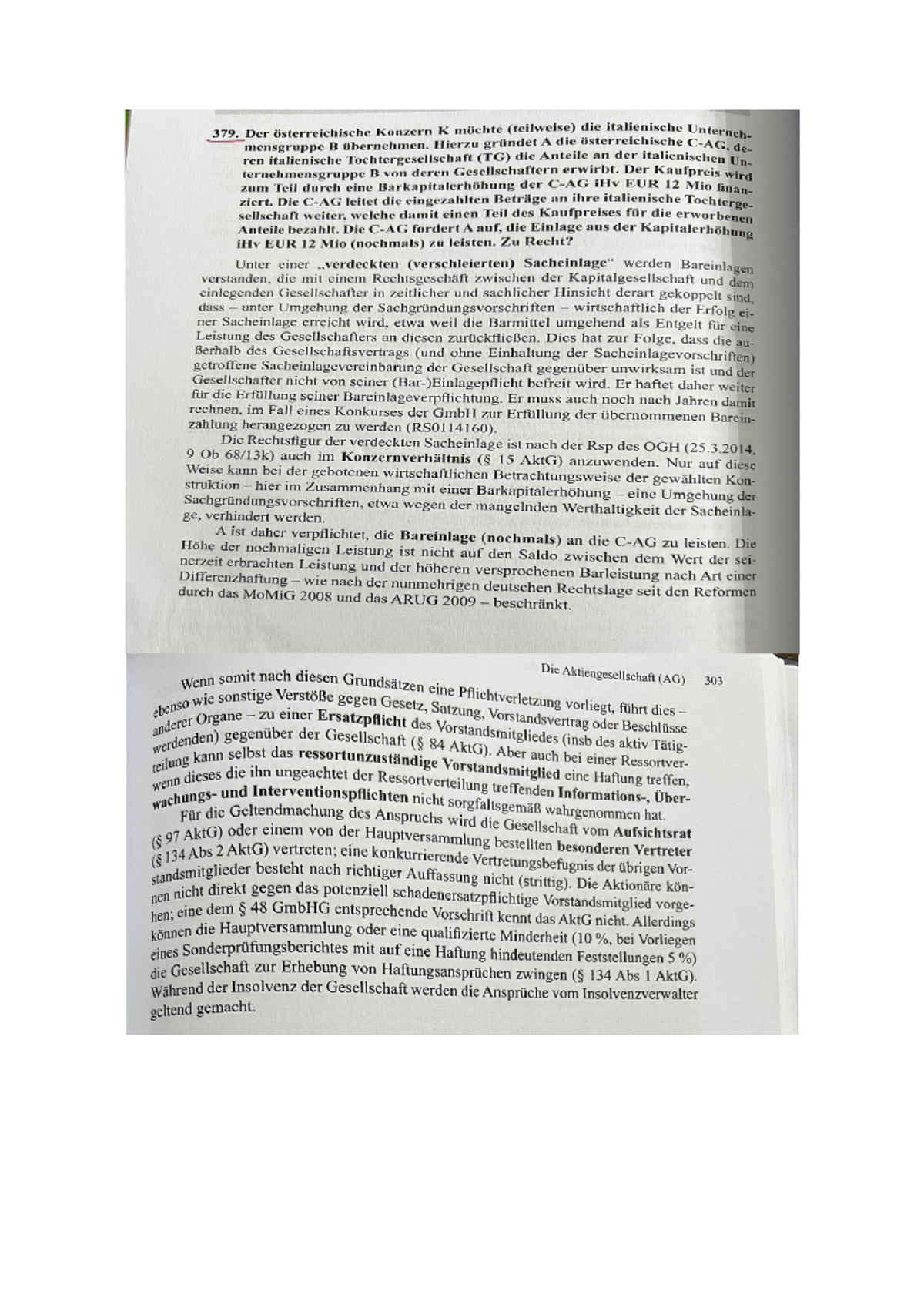 AG - ag Thomale - Unternehmensrecht - Studocu