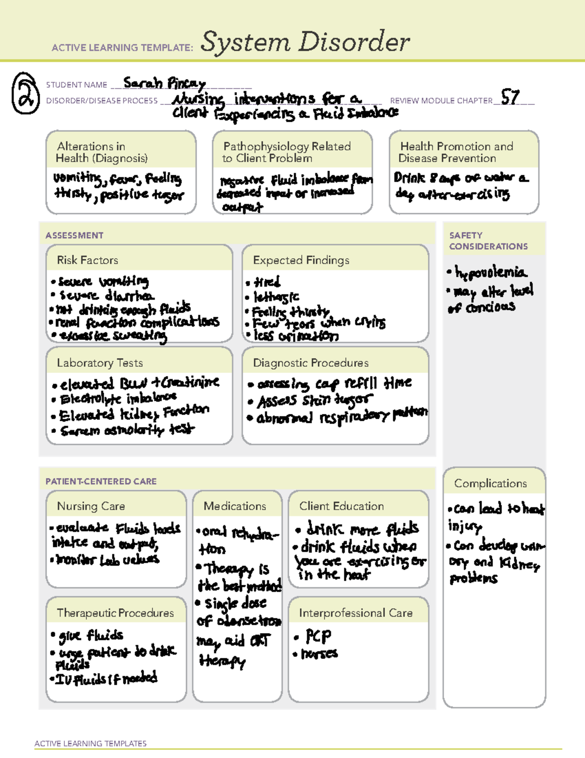 System Disorder blank - ACTIVE LEARNING TEMPLATES System Disorder ...